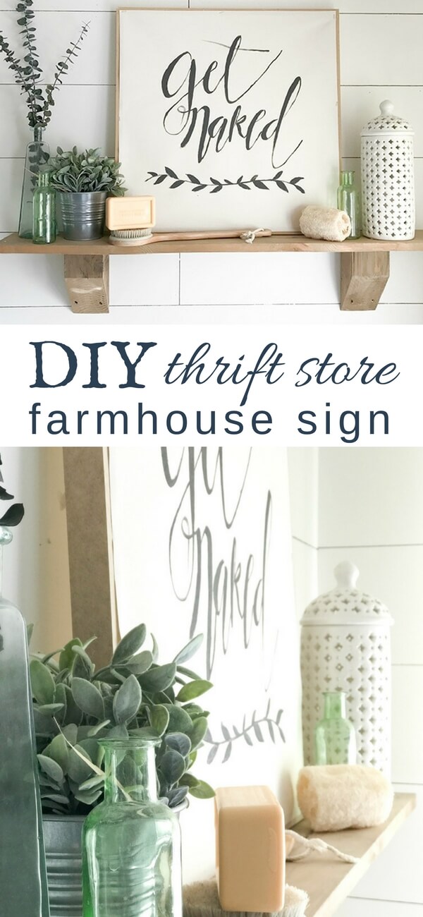 DIY Farmhouse Sign from a Thrift Store Canvas Print - Twelve On Main