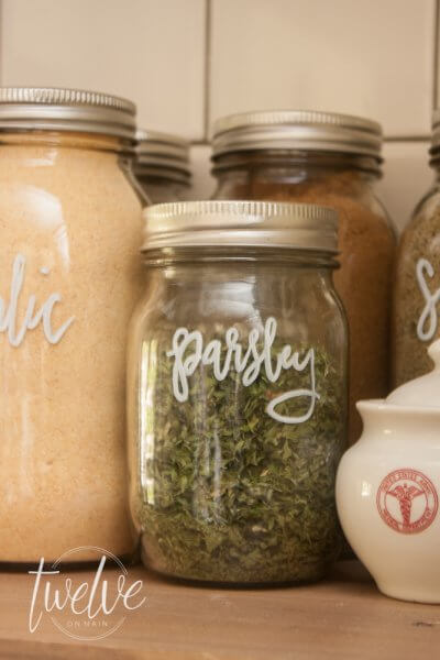 Mason Jar Spice Storage | Pantry Solutions - Twelve On Main