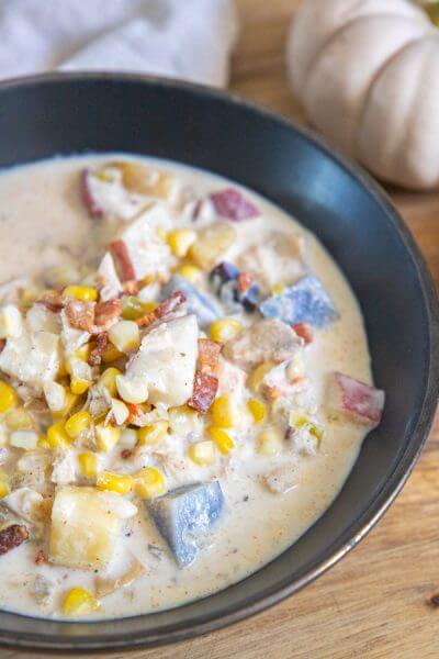 Hearty Creamy Chicken Corn Chowder with Potatoes and Bacon - Twelve On Main