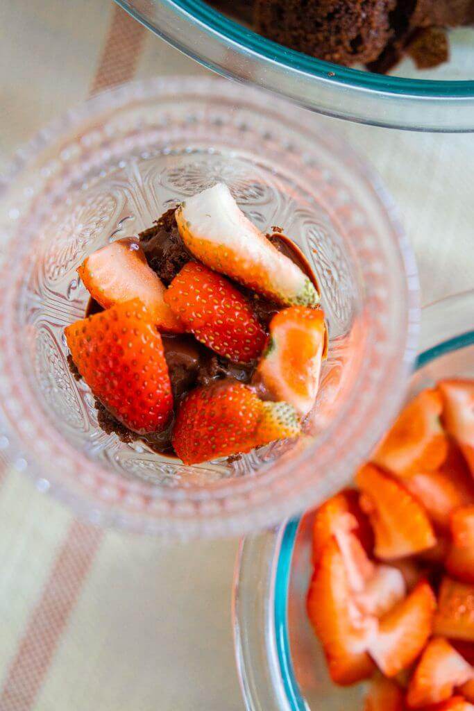 Easy Strawberry Brownie Trifle - Twelve On Main