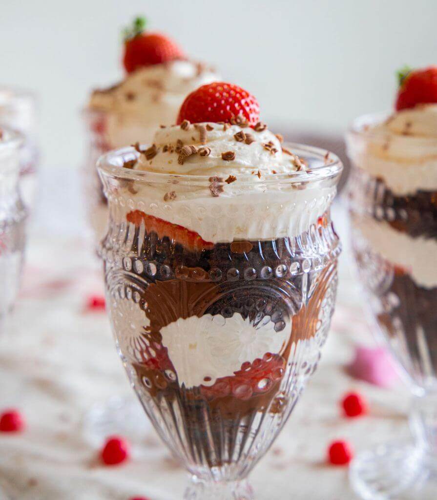 Easy Strawberry Brownie Trifle - Twelve On Main