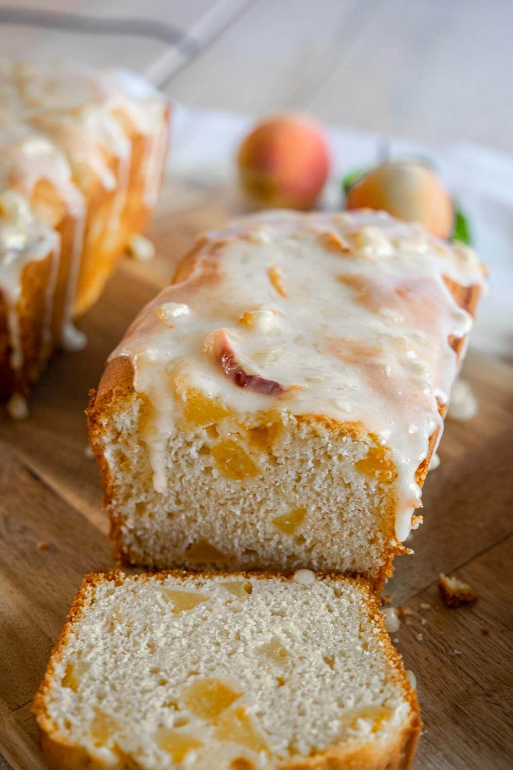 Easy Peach Bread Recipe with Peach Glaze - Twelve On Main