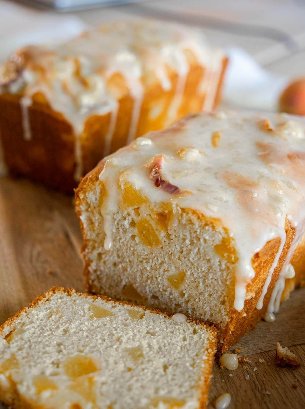 Easy Peach Bread Recipe with Peach Glaze - Twelve On Main