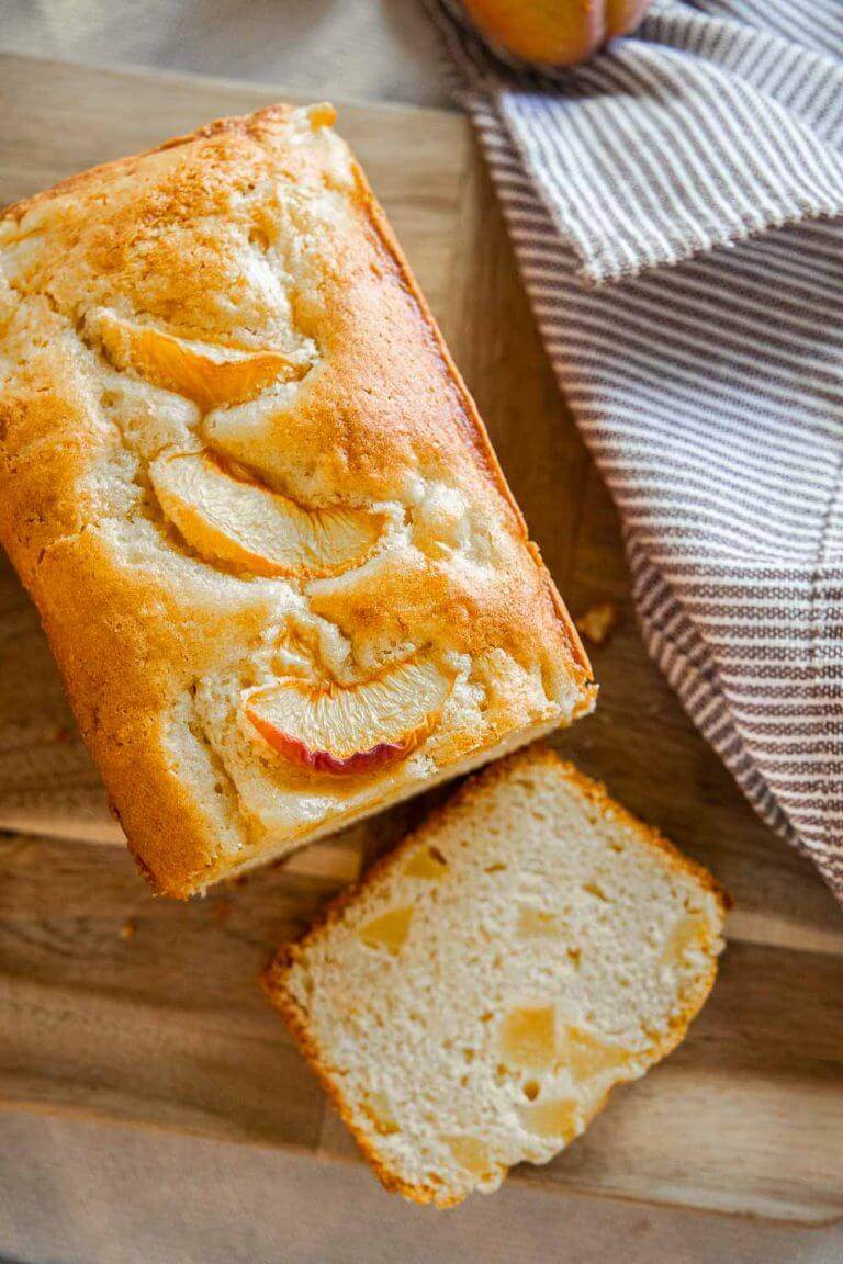 Easy Peach Bread Recipe with Peach Glaze - Twelve On Main