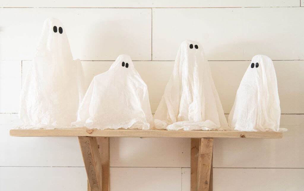 Easy Cheesecloth Ghost Halloween Craft - Twelve On Main