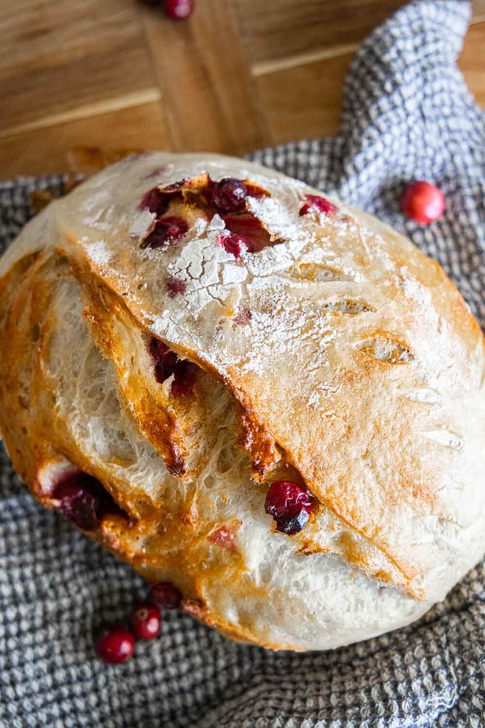Cranberry Sourdough Bread with Orange Zest, Rosemary, Brown Sugar and ...