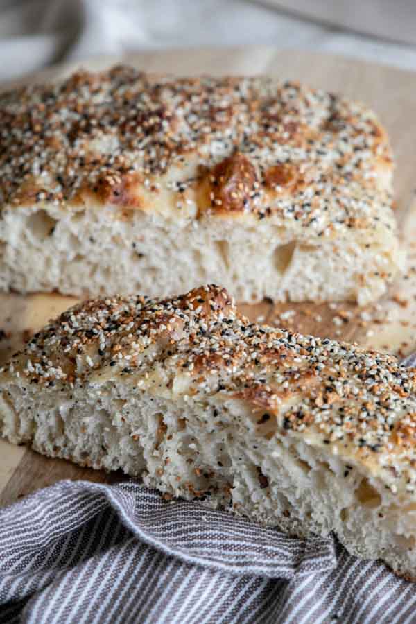 Everything But the Bagel Sourdough Focaccia Bread - Twelve On Main