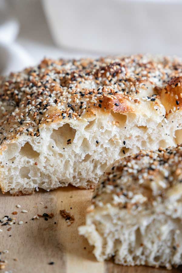 Everything But the Bagel Sourdough Focaccia Bread - Twelve On Main